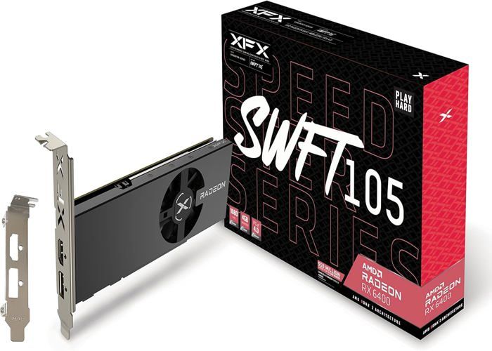 XFX Speedster SWFT105 Radeon RX 6400 Gaming Carte Graphique avec 4GB ...