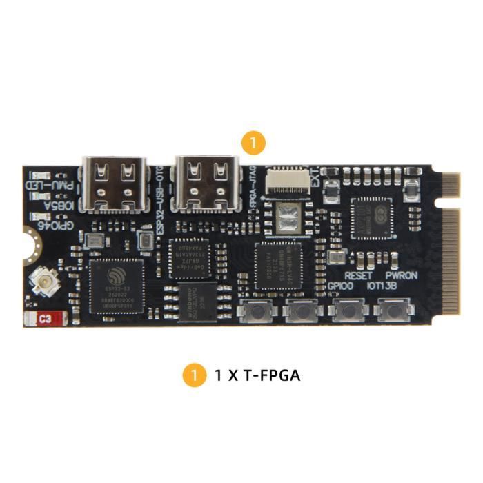 T-fpga - T-FPGA ESP32-S3 Carte de développement ESP32-S3 T-FPGA M.2 Slot FPGA GW1NSR-LV4CQN48PC6 ...