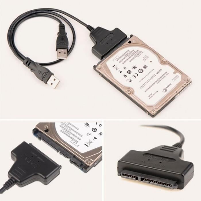 Trois-Utilisé 2.5 Disque Dur Hd Hdd Adaptateur Usb 2.0 Vers Ide Sata ...