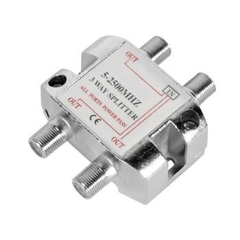 Répartiteur TV 1 entrée-3 sorties à vis 5-2500Mhz - Trois voies ...