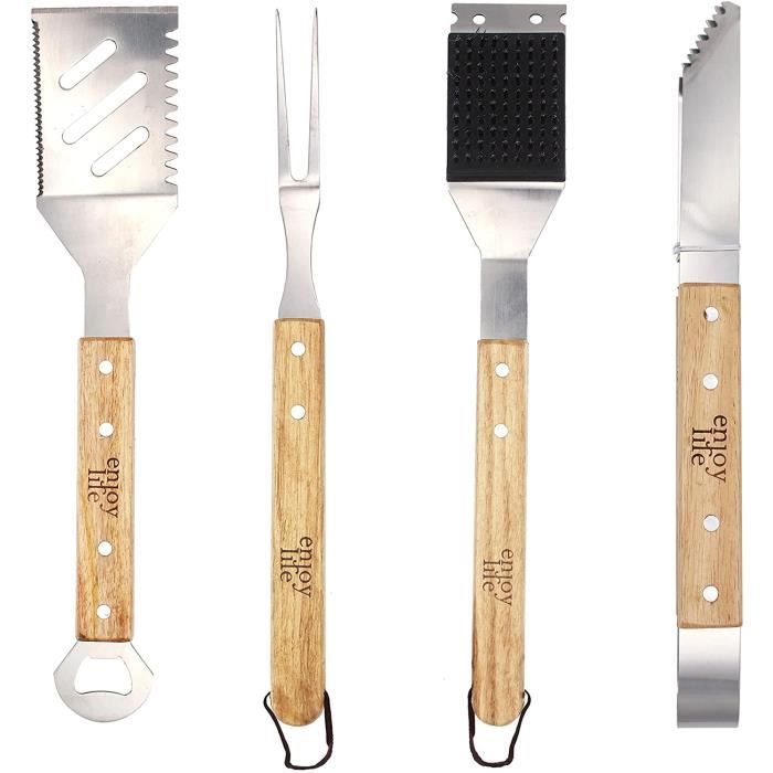 Ensemble de couverts pour barbecue avec BROSSEacier inoxydable de haute ...