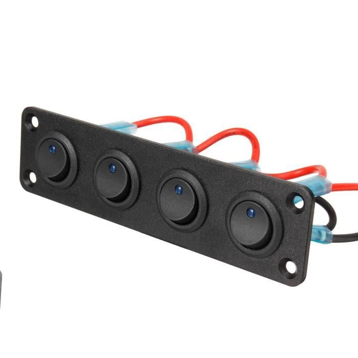 Panneau De Commutation à Bascule 12v 1 à 4 Gangs Usb Led Bleue
