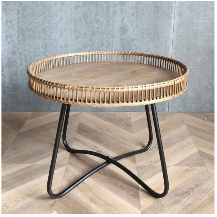 Table Dappoint Allure De Fer Rond De La Table Dappoint Moderne Salon
