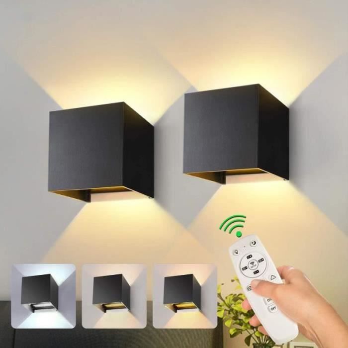 2 Pièces Smart LED Appliques Murales Dimmable 20W 1800LM Blanc Chaud ...