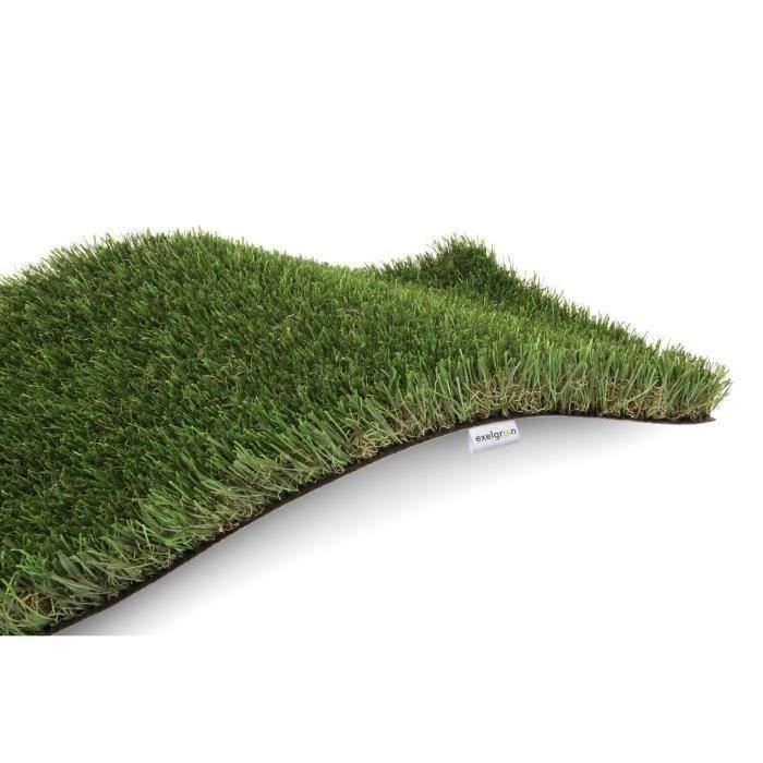 EXELGREEN Gazon synthétique Diamond 3D - 38 mm - 2,00 x 25,00 m ...