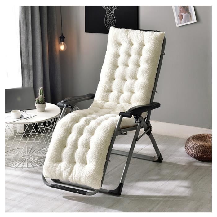 Coussin de Chaise HONGBI Relax épais,Blanc,160x50x12cm - Cdiscount Maison
