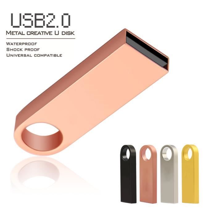 128 go clé usb en métal-étanche-haute vitesse mémoire-usb2.0-Noir ...
