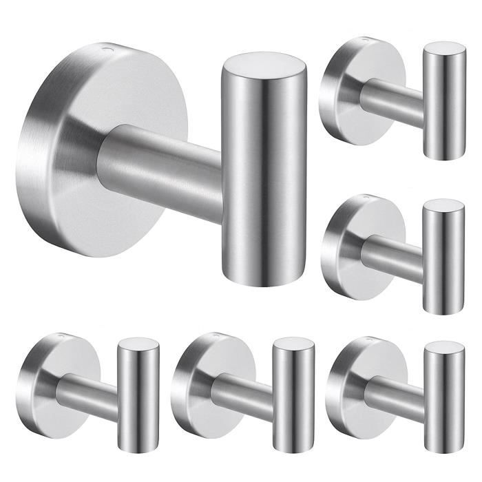 Crochets à Serviette Lot de 6 Crochets Muraux Crochets pour Manteaux ...