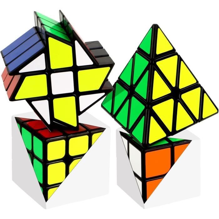 JOPHEK Speed Cube Set, Magic Cube Set mit Windmill Pyraminx 2x2 3x3 ...