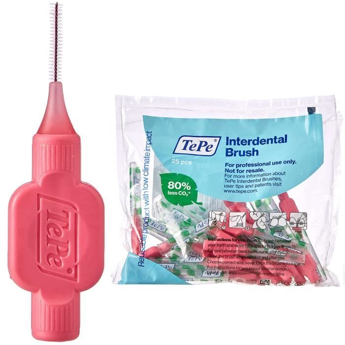 Brossettes Interdentaire Tepe - Fushia - 0.4 mm - 25 Pièces - Cdiscount ...