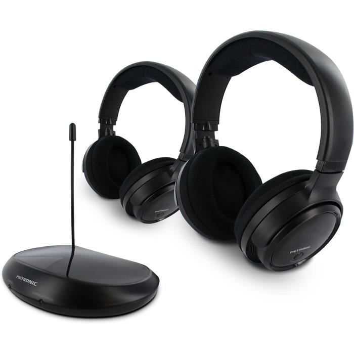 480182 Casques Tv Duo Stéréo Sans Fil - Noir[H675] - Cdiscount TV Son Photo