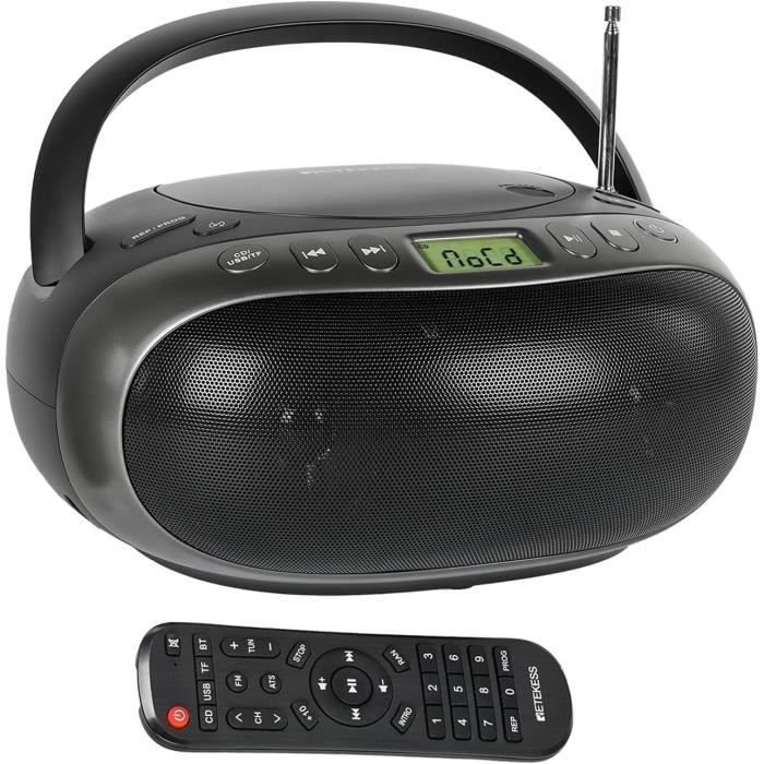 Tr634 Portable Cd Lecteur,Bluetooth Radio Fm,Boombox Stéréo,Poste Cd ...