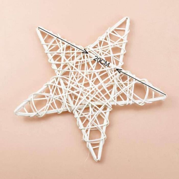 CH07556-Cadre étoile en rotin 10-15-20cm. couronnes de fleurs ...