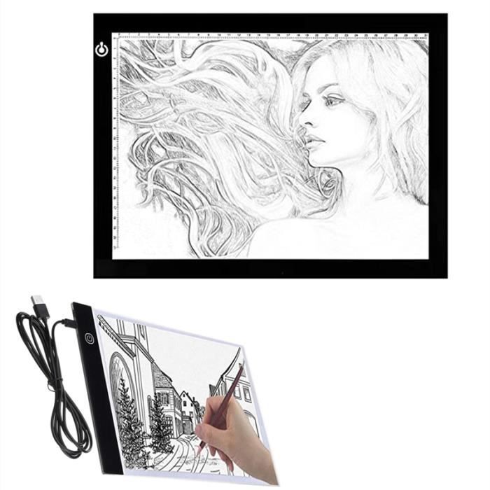 Tablette Lumineuse Dessin, A4 Super Mince USB LED Art Plaque de ...