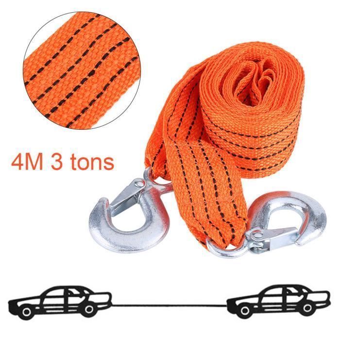 Sangle de remorquage - - Charge de 3 tonnes - 4m x 4cm - Nylon haute ...