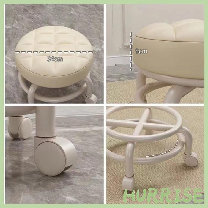 Tabouret Roulant Bas, Roues Robustes, Tabouret Rond Confortable pour ...
