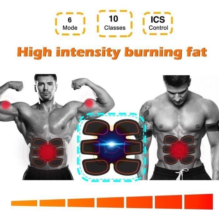 AL08740-Electrostimulateur Musculaire EMS Ceinture abdominale bras et ...