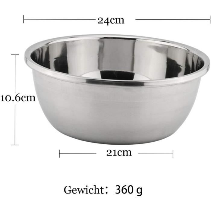 YNC Bol de cuisine, bol mélangeur multifonction en métal, bol en acier ...