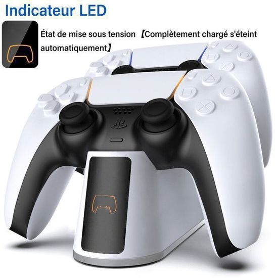 Chargeur Manette PS5,RGB 2H Chargeur Support Manette PS5,Station de ...