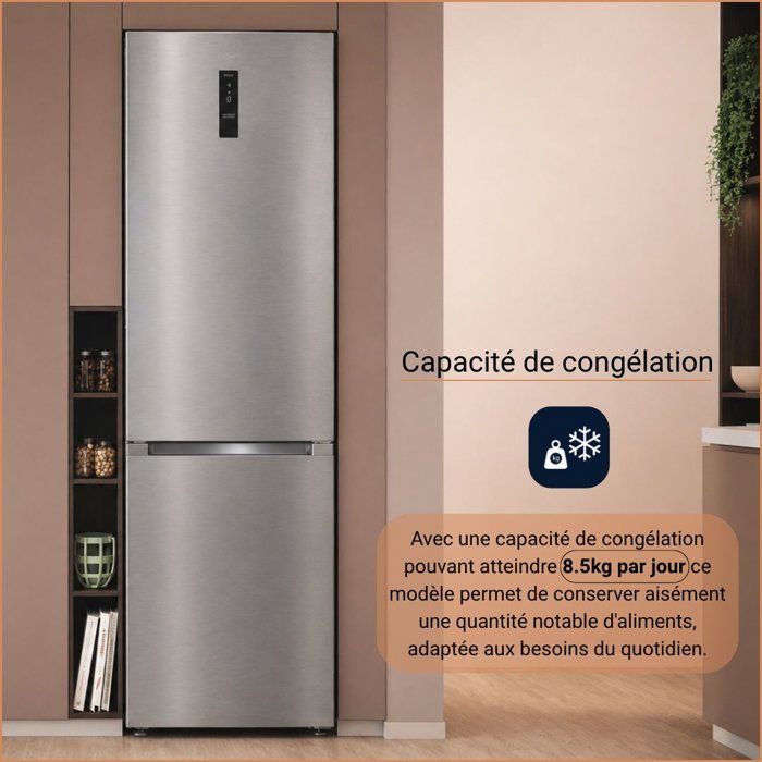 Réfrigérateur combiné - HOTPOINT - HPAK26472XP4E - Grande capacité 475 ...