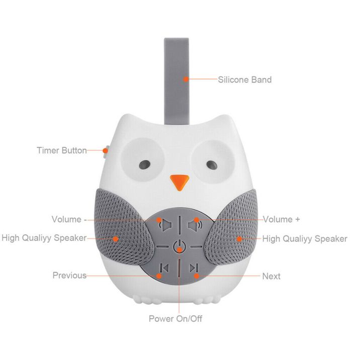 SURENHAP Hibou bébé sommeil Soother Machine de bruit de bruit blanche ...