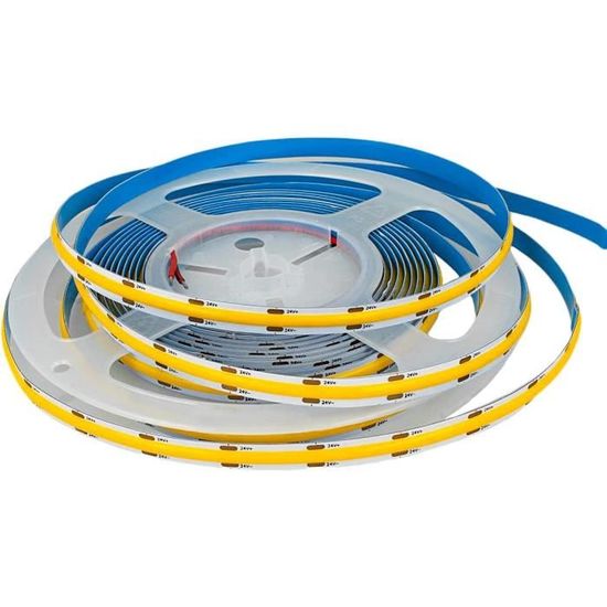 Bobine LED COB 5 mètresbande LED COB 24 V10 W-M 120 lm-W 1200 lm-mblanc ...