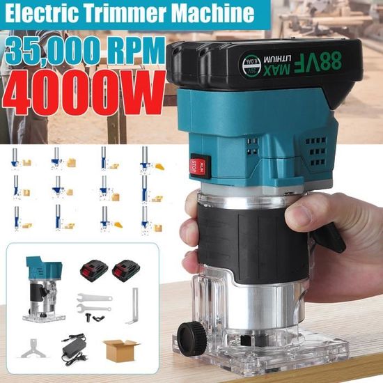 4000W Fraiseuse sans fil électrique pour gravure bois rainurage 220V ...