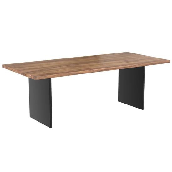 Table en bois et métal Agung 220 cm - Cdiscount Maison