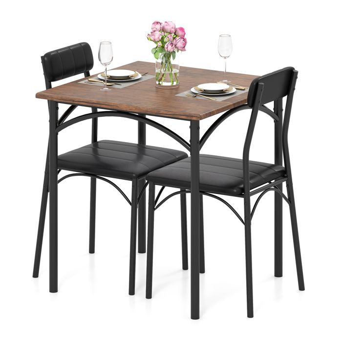 Table de Cuisine 2 personnes avec Chaises - RELAX4LIFE - Rembourré avec ...
