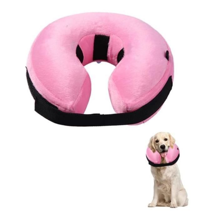 Collerette Chien Gonflable Anti Lechage Collier de Récupération pour ...