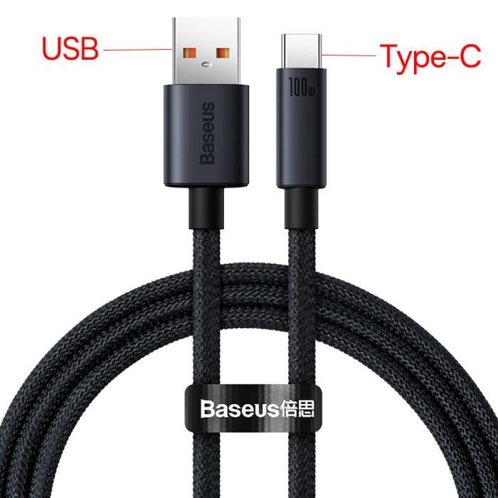 100 W USB vers Type-C-1m-Bas192.- Câble USB de type C pour iPhone ...