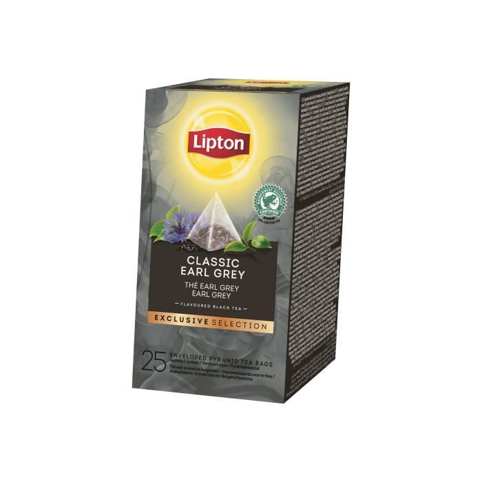 Lipton Exclusive Selection Earl Grey Sacs à thé noir 45 g bergamote ...