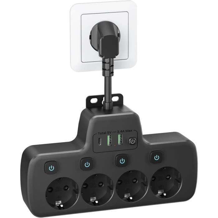 Prise Multiple Avec Interrupteur Individuel, Multiprise Electrique Avec ...