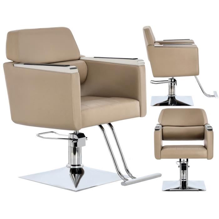 Chaise de coiffure Bella pivotante hydraulique pour barbier et salon de ...