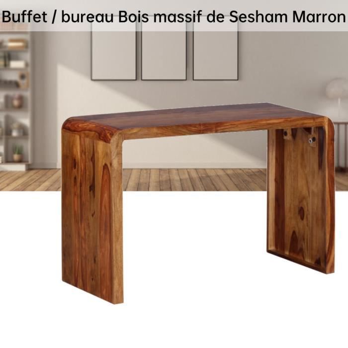 Buffet / bureau en bois massif de Sesham Marron - HURRISE - Vintage ...