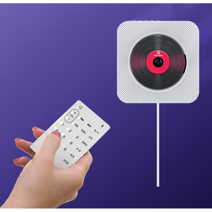 Lecteur CD Bluetooth mural Lecteur de musique CD MP3 FM Audio Radio ...