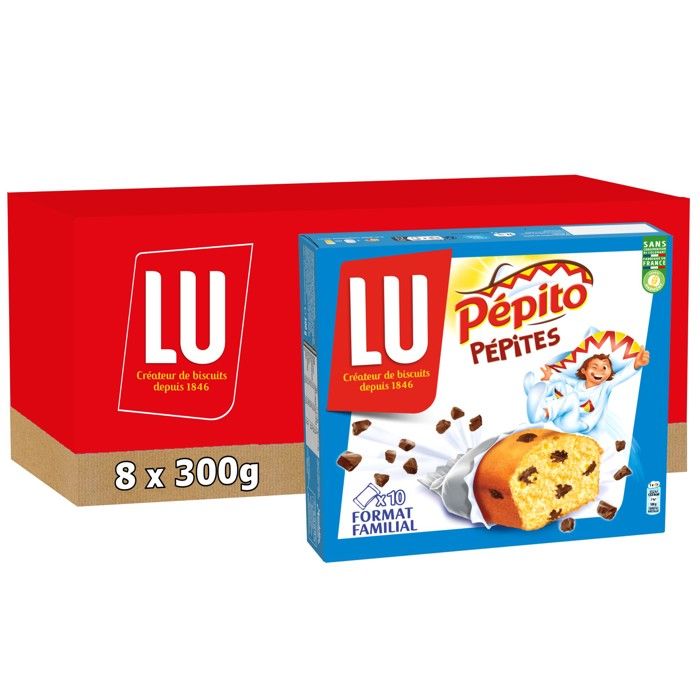 LU - 8 boîtes de 10 sachets de Pépito - Biscuits Moelleux aux Pépites ...