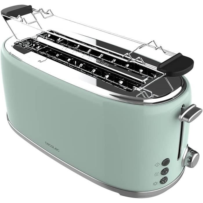 Toast&Taste 1600 Retro Double Green 4-Slice Toaster. 1630 W, 2 Wide And ...