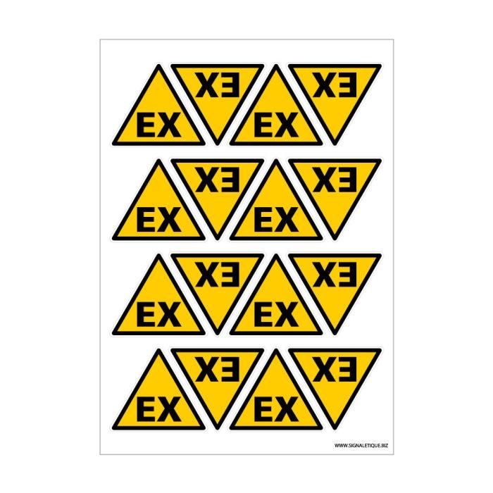 Autocollants Danger EX Zone ATEX C0004T - SIGNALETIQUE.BIZ FRANCE ...
