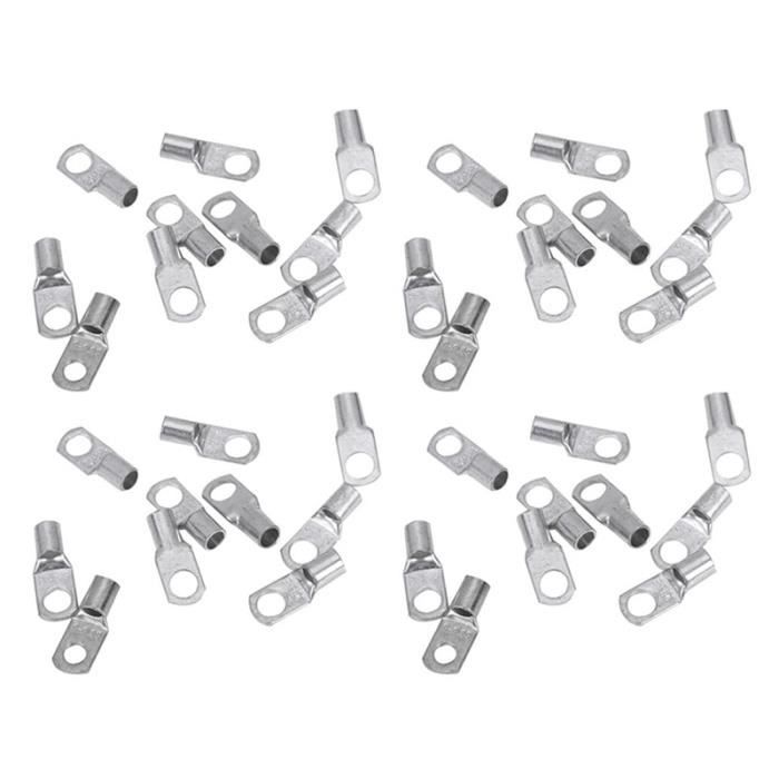 40 Pcs Tube En Cuivre 16mm x 8mm Cable de Demarreur de Batterie A Cosse Anneau de Borne A Sertir ...