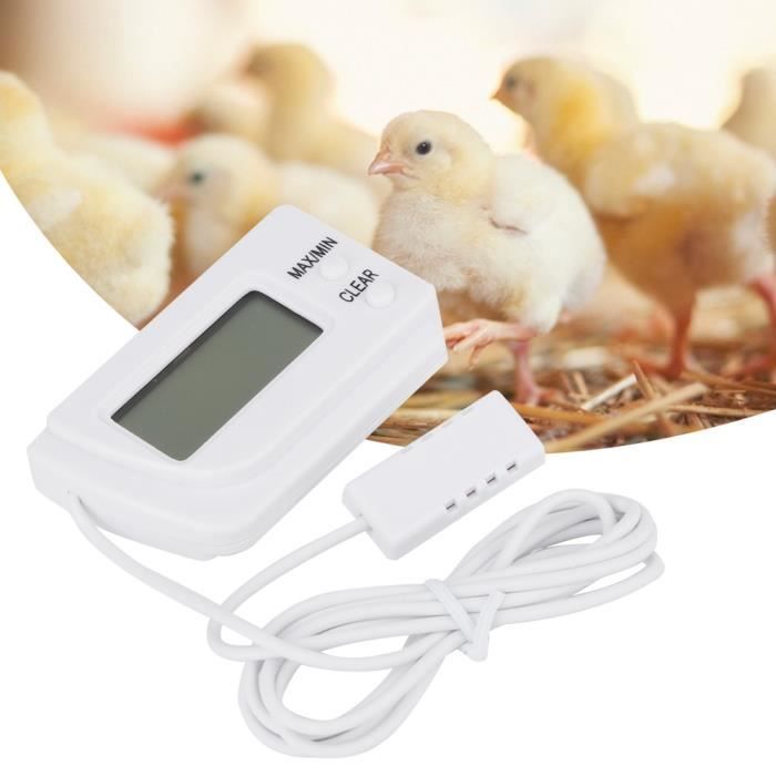 Tbest Thermomètre d'incubateur d'oeufs Incubateur D'oeufs Thermomètre ...