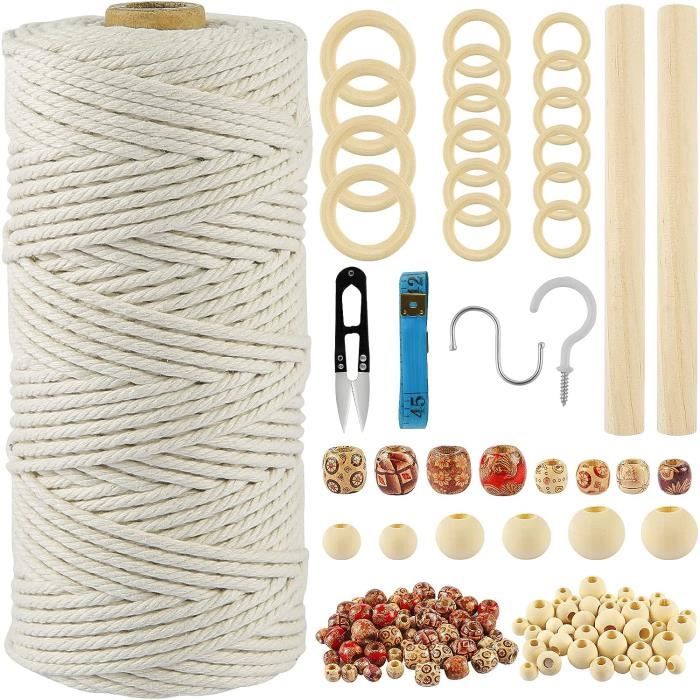 Corde Macrame 3 Mm X 100 M, 124 Kit Macramé Convient Aux Débutants ...