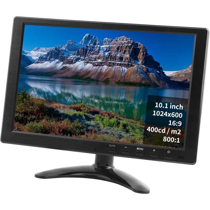 Moniteur De Vidéosurveillance Hdmi 10,1 Pouces, Écran Full Hd 1024X600 Avec Ports Av-Vga-Hdmi ...