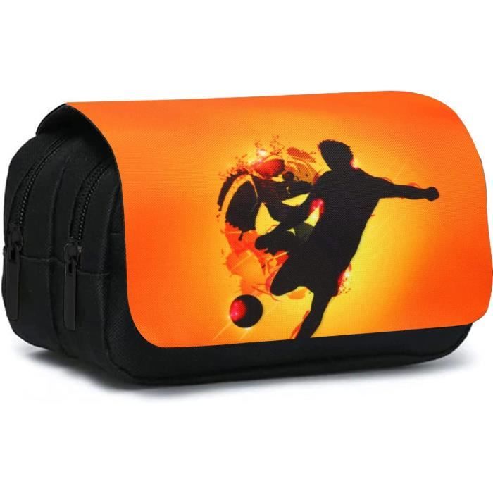 Trousse À Crayons Scolaire, Grande Capacité Impression De Football ...