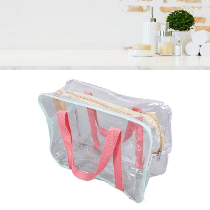 YOSOO Sac cosmétique transparent en PVC, pratique et étanche, idéal ...