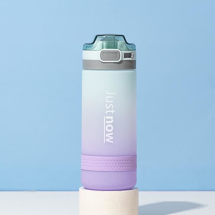 GOURDE - BIDON,Violet-600ml--Bouteille'Eau en Plastique avec Paille ...