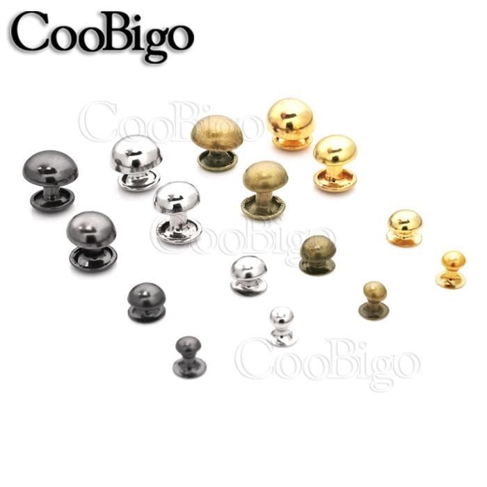 RIVET,Antique Brass-8mm--Rivets à pointes rondes en forme de champignon ...