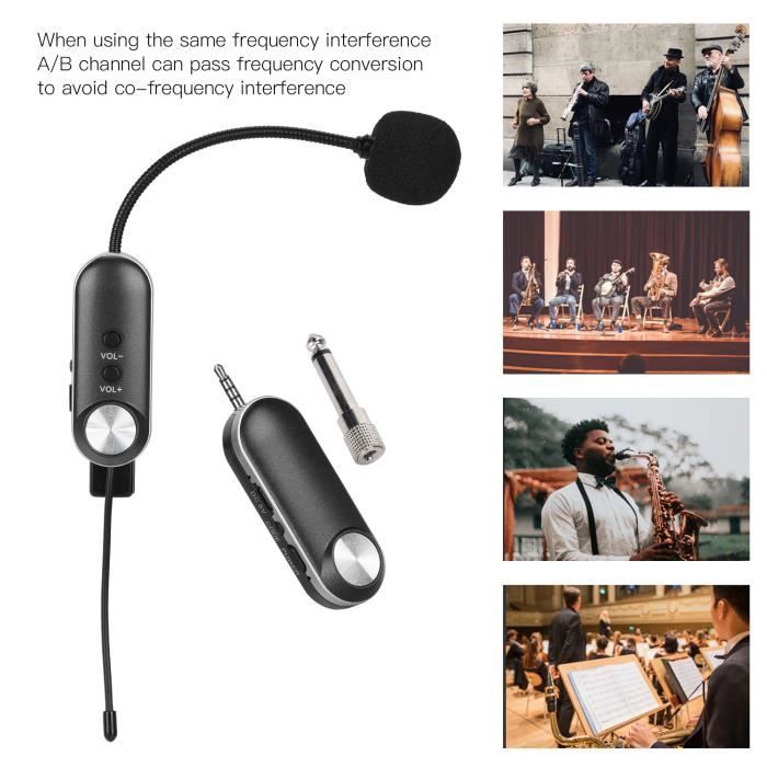 Microphone pour saxophone Guitar Mike Wireless USegment Speaker Stage ...