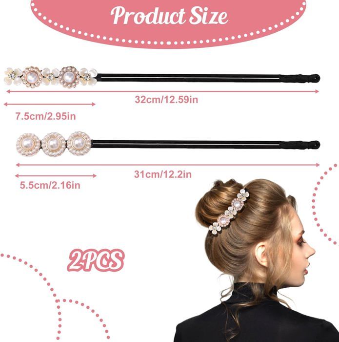 Chignon Magique, 2 Pièces Bandeau Chignon Accessoires Élégants pour ...