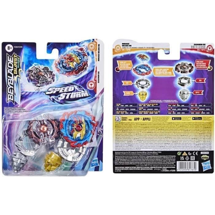 Beyblade Burst Surge Dual Pack, 2 toupies de compétition Speedstorm ...